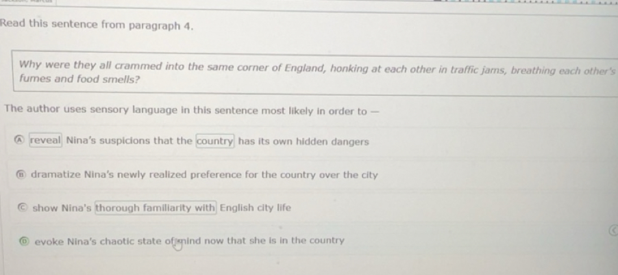 Solved: Read this sentence from paragraph 4. Why were they all crammed ...
