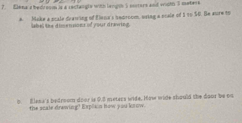 Solved: Elena's bedroom is a rectangls with length 5 meters and width 3 ...