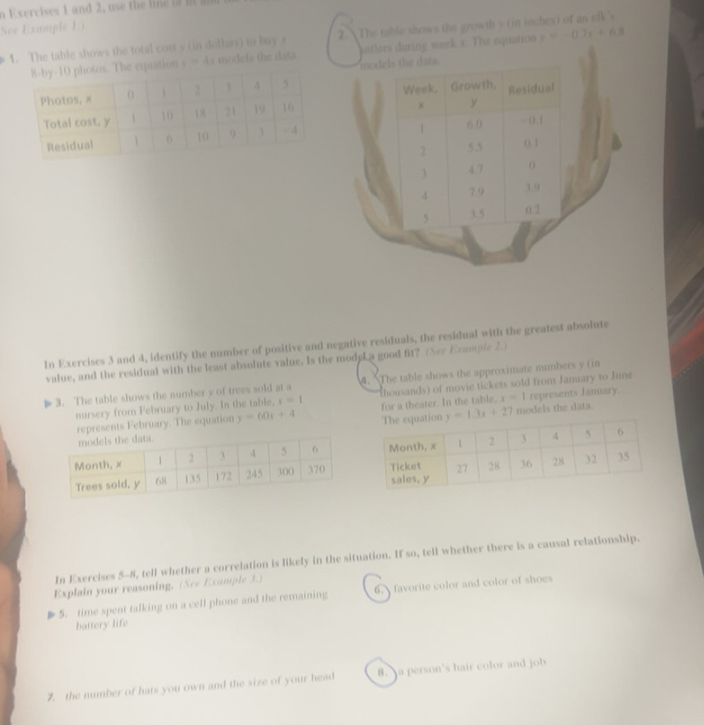 Solved: a Exercises 1 and 2, use the line ofl . Nee Example 1) 1. The ...