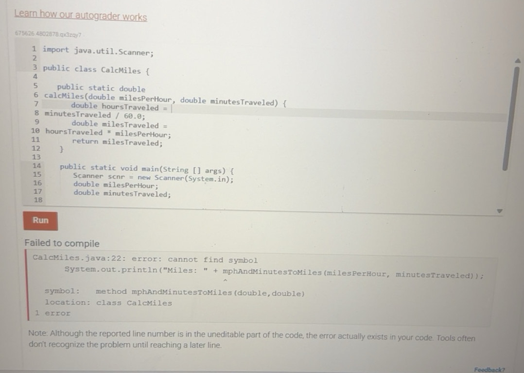 Solved: Learn how our autograder works 675626.4802878.qx3zqy7 1 import java.util.Scanner; 2 3 ...
