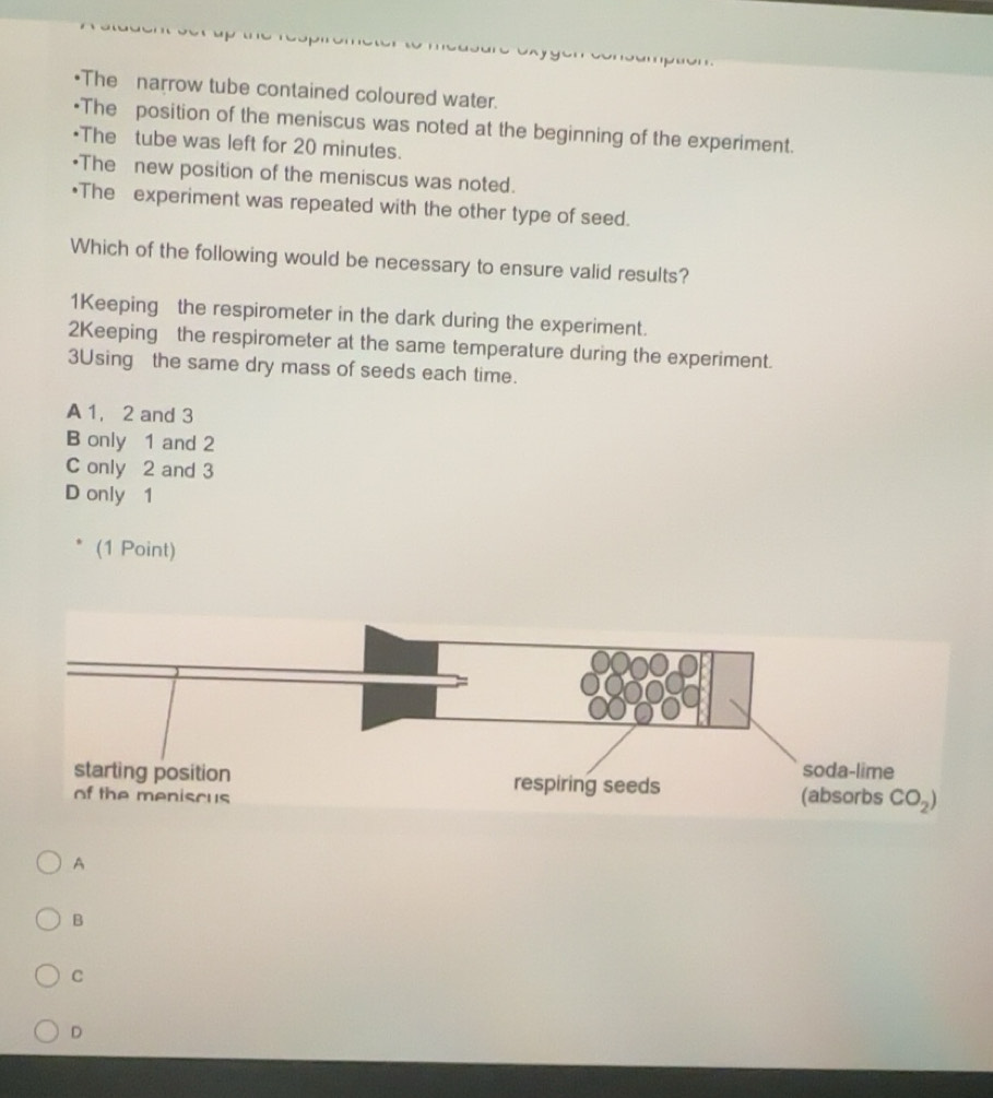 Résolu :•The narrow tube contained coloured water. •The position of the ...