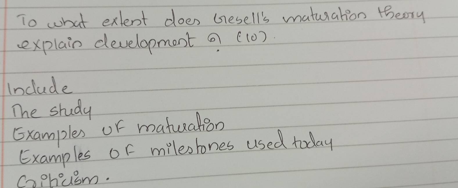 Solved: To what extent doen Gesell's maturation theory explain ...