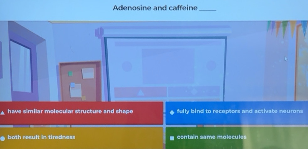 Solved: Adenosine and caffeine_ have similar molecular structure and ...