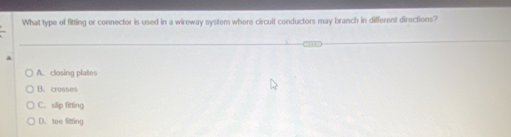 Solved: What type of fitting or connector is used in a wireway system ...