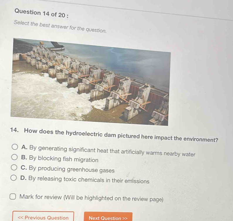 Solved: Select the best answer for the question. 14. How does the ...