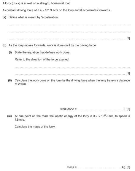 Solved: A lorry (truck) is at rest on a straight, horizontal road. A ...