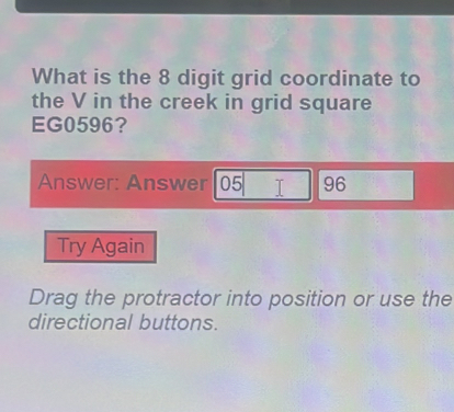 Solved: What is the 8 digit grid coordinate to the V in the creek in ...