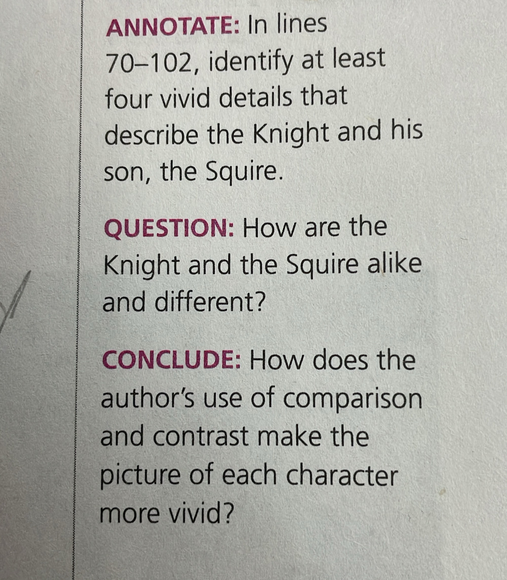 Solved: ANNOTATE: In lines 70-102, identify at least four vivid details ...