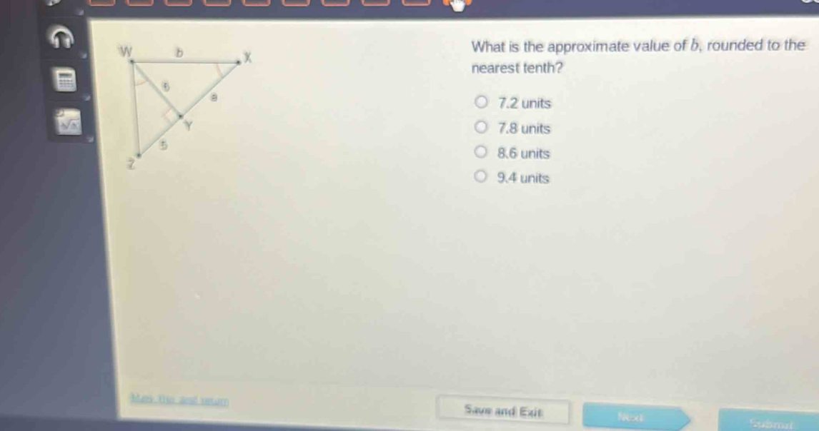 Solved: What is the approximate value of b, rounded to the nearest ...