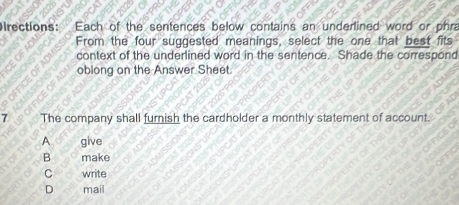 Solved: Each of the sentences below contains an underlined word or phra From the four suggested ...