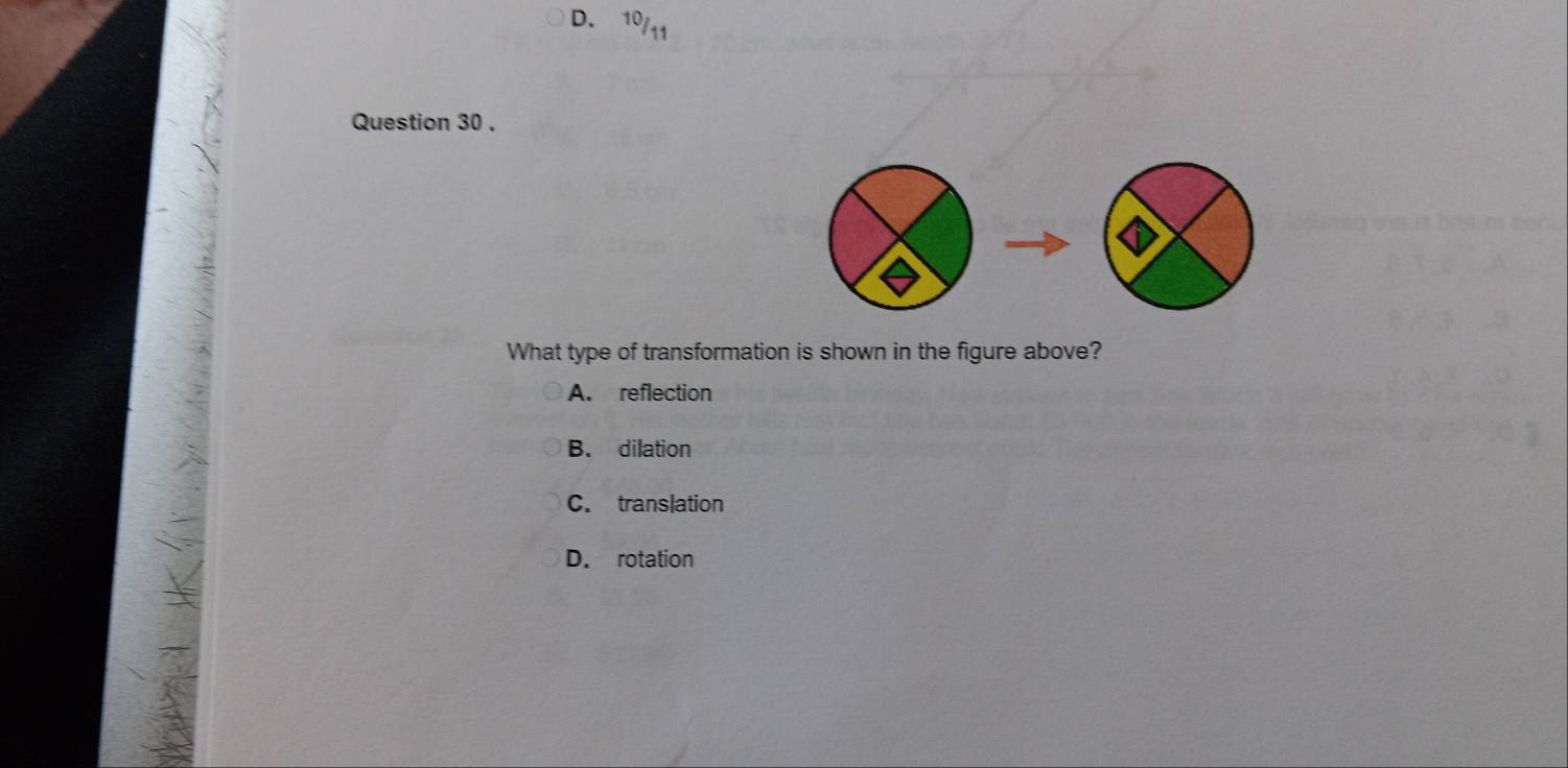 Solved: 10/11 Question 30 . What type of transformation is shown in the ...