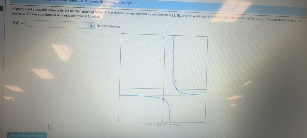 Solved: seor 0%. Attempts Remaining: 0 attempts. (1 point) Find a ...