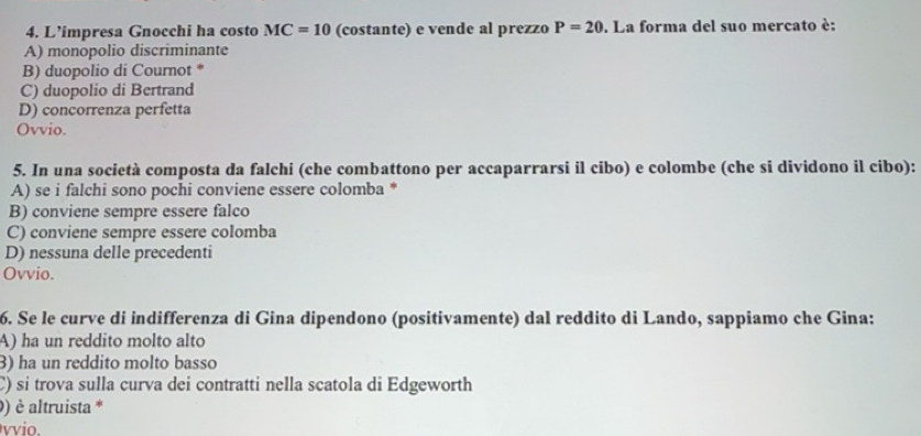 Risolto:L’impresa Gnocchi ha costo MC=10 (costante) e vende al prezzo P ...