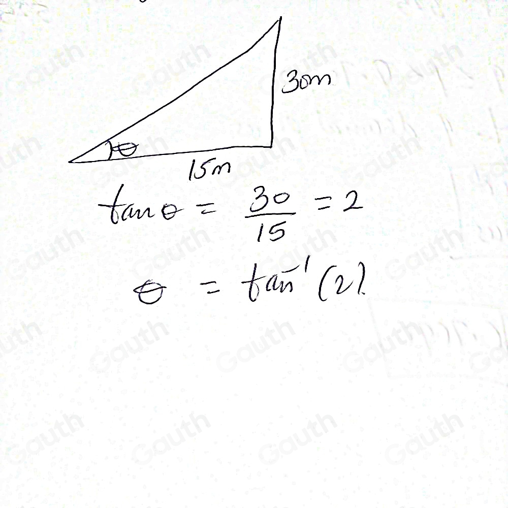 Solved: A building 30 meter tall has a shadow that is 15 meter long ...