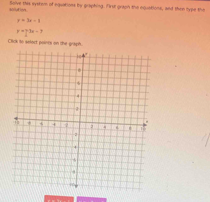 Solved: Solve this system of equations by graphing. First graph the ...