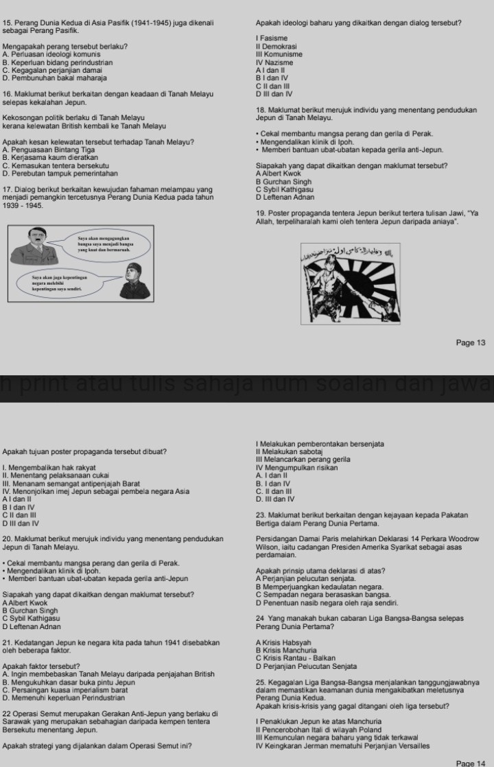 Selesai:Perang Dunia Kedua di Asia Pasifik (1941-1945) juga dikenali ...