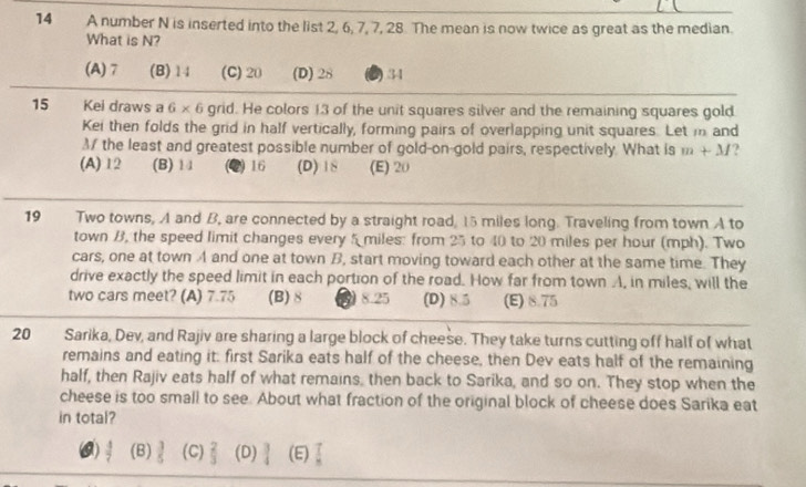 Solved: A number N is inserted into the list 2, 6, 7, 7, 28. The mean ...