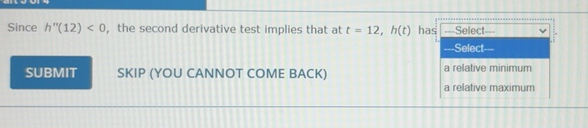 Solved: Since h''(12)