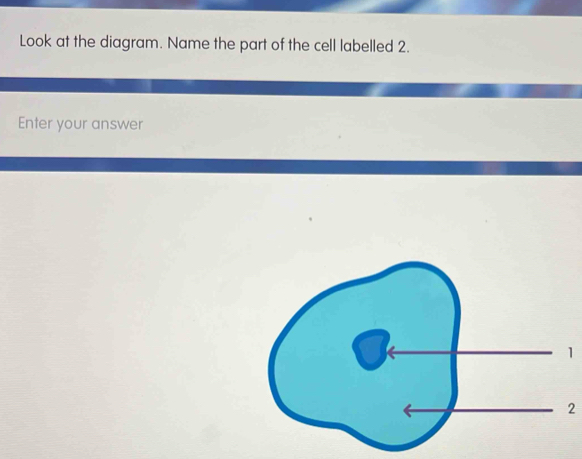 Solved: Look at the diagram. Name the part of the cell labelled 2. Enter your answer 1 2 [Math]