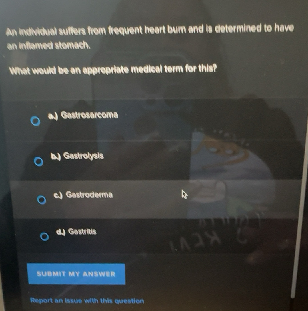 Solved: An individual suffers from frequent heart burn and is ...