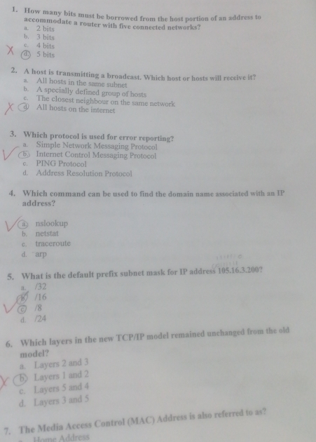 Solved: How many bits must be borrowed from the host portion of an address to accommodate a ...