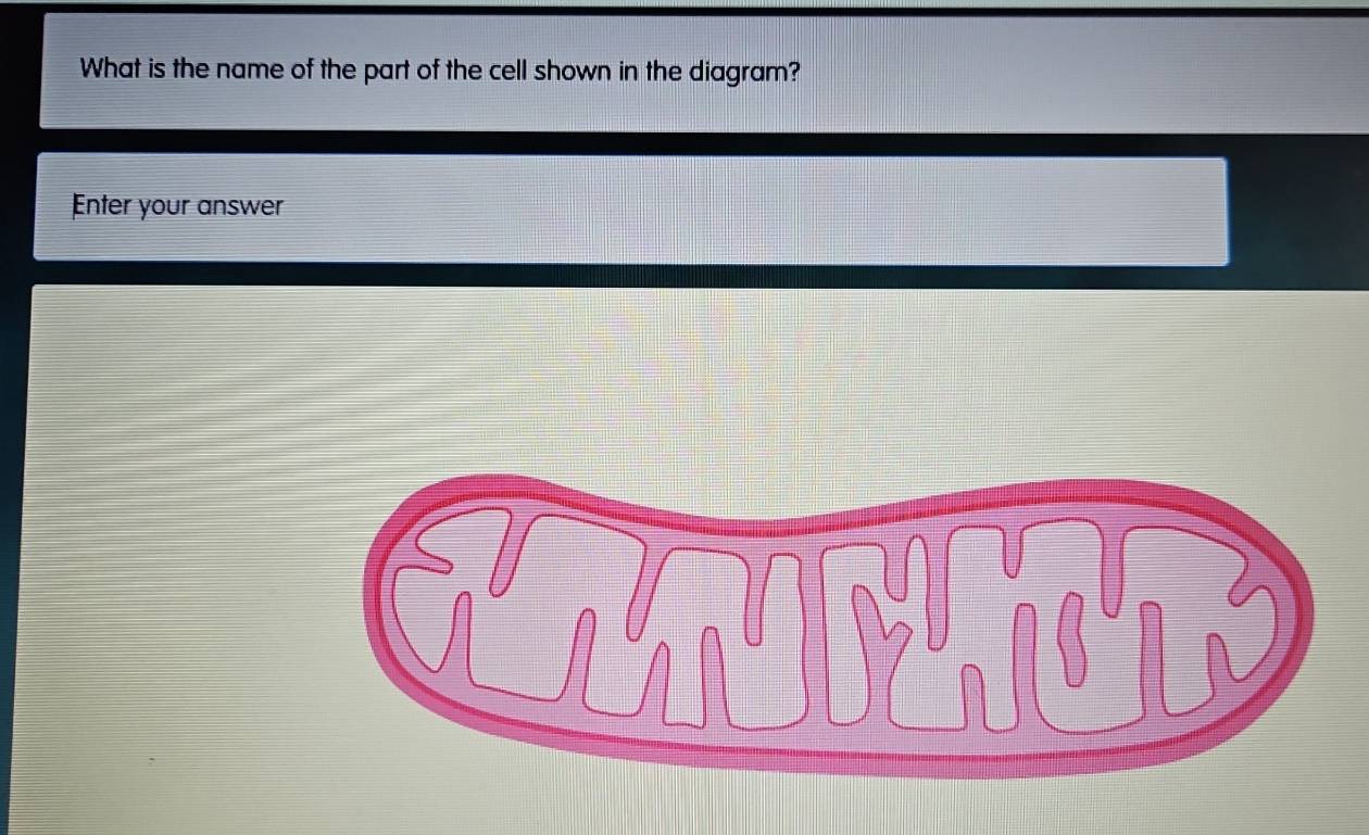 Solved: What is the name of the part of the cell shown in the diagram? Enter your answer CULUTIA ...