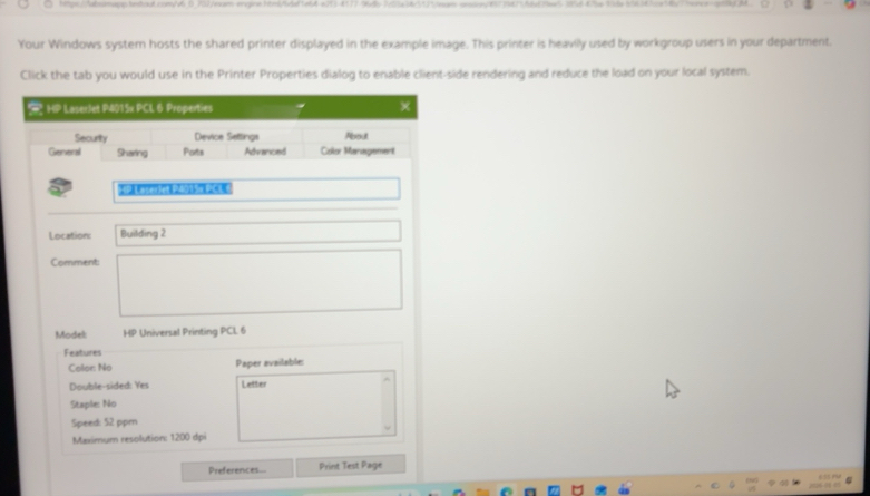 Solved: Your Windows system hosts the shared printer displayed in the ...