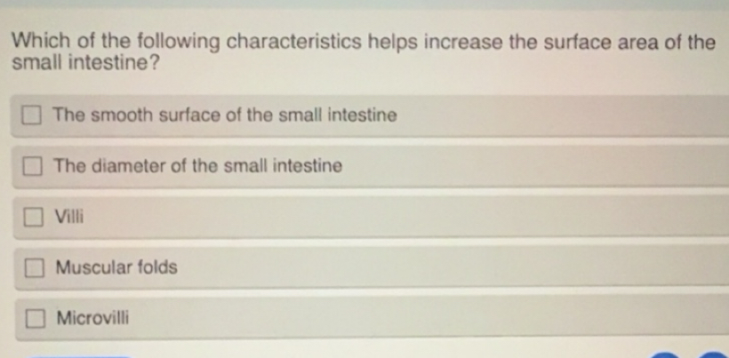 Solved: Which of the following characteristics helps increase the ...