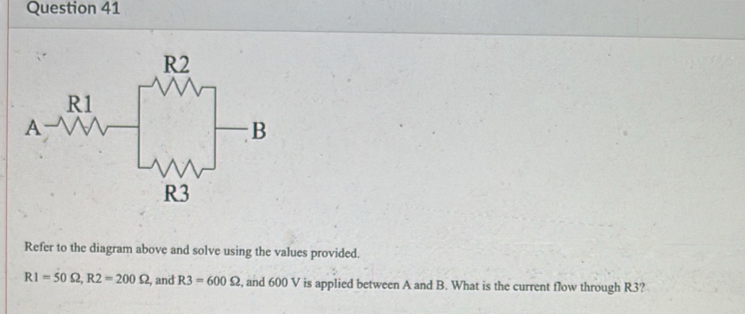 Solved: Refer to the diagram above and solve using the values provided. R1=50Omega , R2=200Omega ...