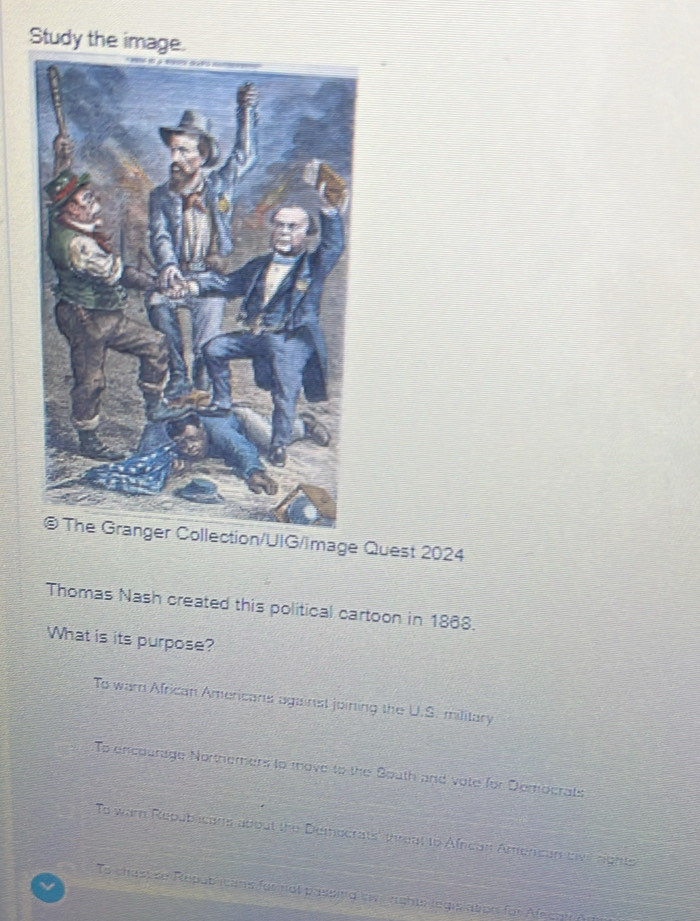 Solved: Study the image. ©The Granger Collection/UIG/Image Quest 2024 ...