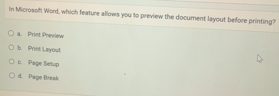 Solved: In Microsoft Word, which feature allows you to preview the ...