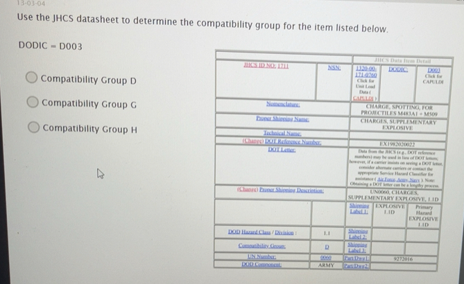Gelöst:13-03-04 Use the JHCS datasheet to determine the compatibility ...