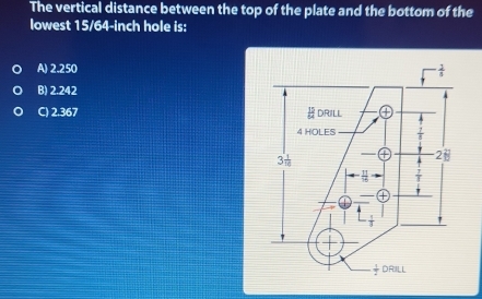 Solved: The vertical distance between the top of the plate and the ...
