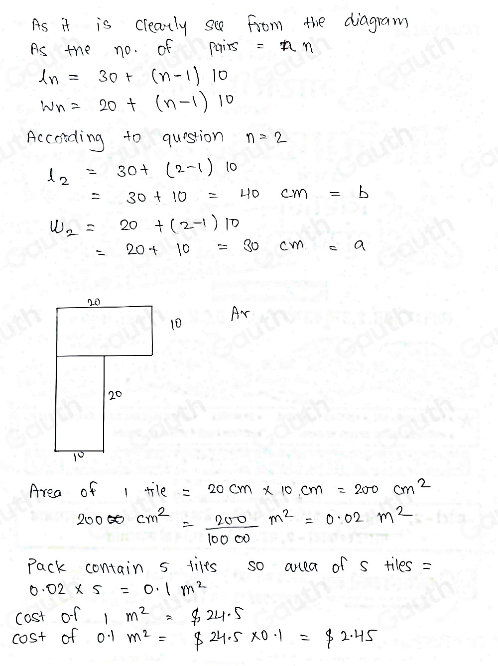 Solved: Eddie decides to construct a path across his rectangular grass ...