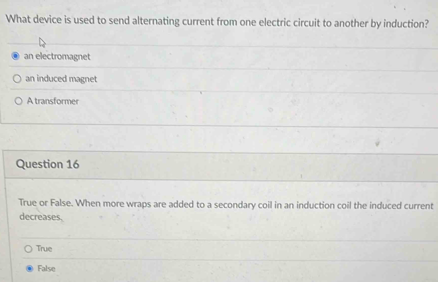 Solved: What device is used to send alternating current from one ...