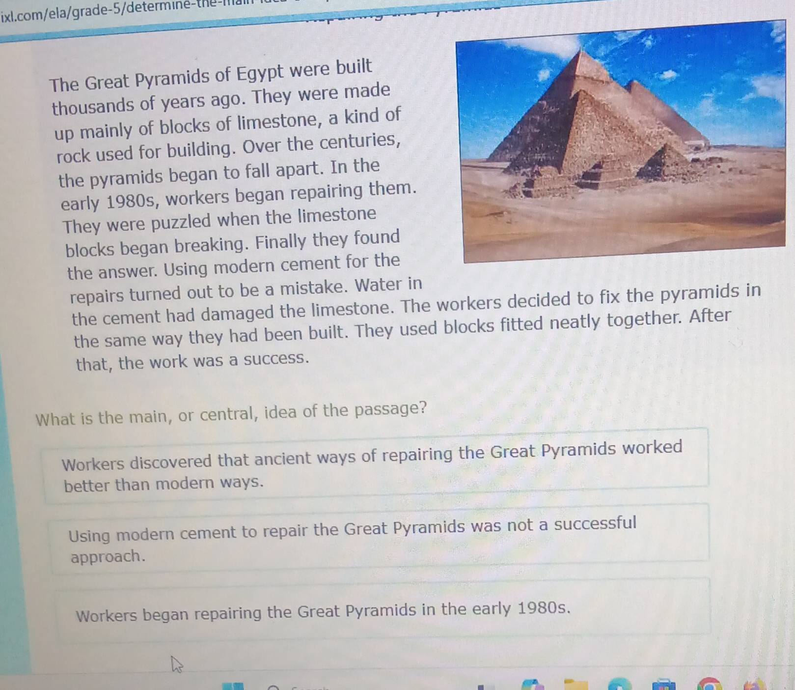 Solved: The Great Pyramids of Egypt were built thousands of years ago ...