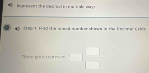 Solved: Represent the decimal in multiple ways. a Step 1: Find the ...