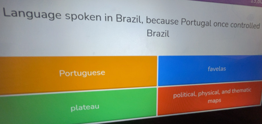 Solved: Language spoken in Brazil, because Portugal once controlled ...