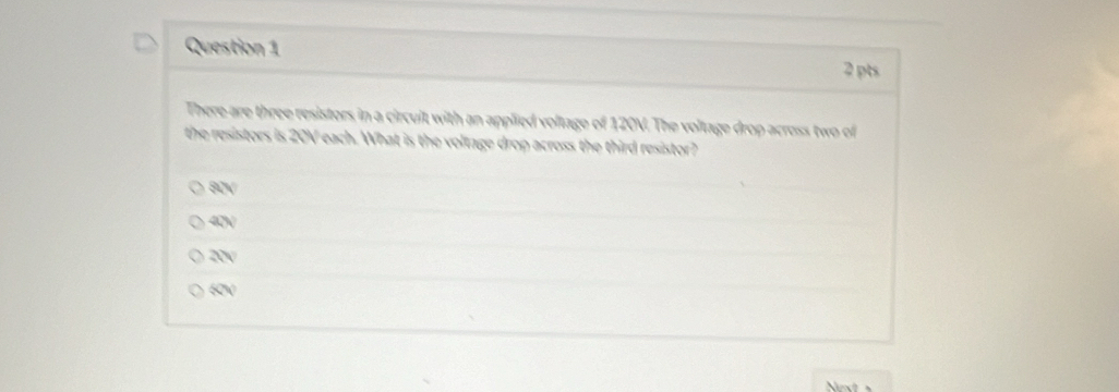 Solved: There are three resistors in a circuit with an applied voltage ...