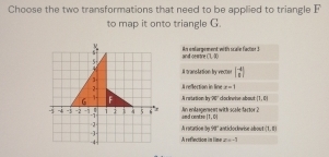 Solved: Choose the two transformations that need to be applied to ...