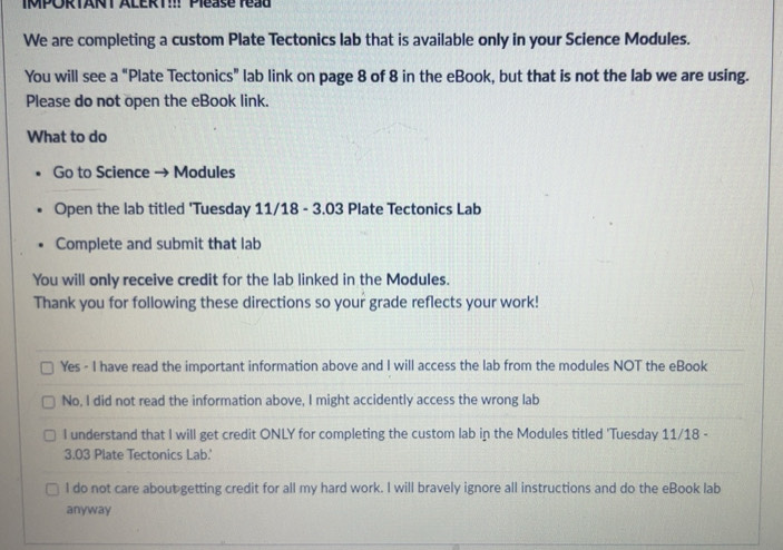 Solved: MPOR AN T ALERt. Piease reão We are completing a custom Plate ...