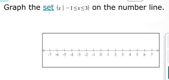 Solved: Graph the set x|-1≤ x≤ 3 on the number line. [Math]