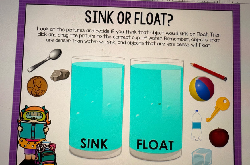Solved: SINK OR FLOAT? Look at the pictures and decide if you think ...