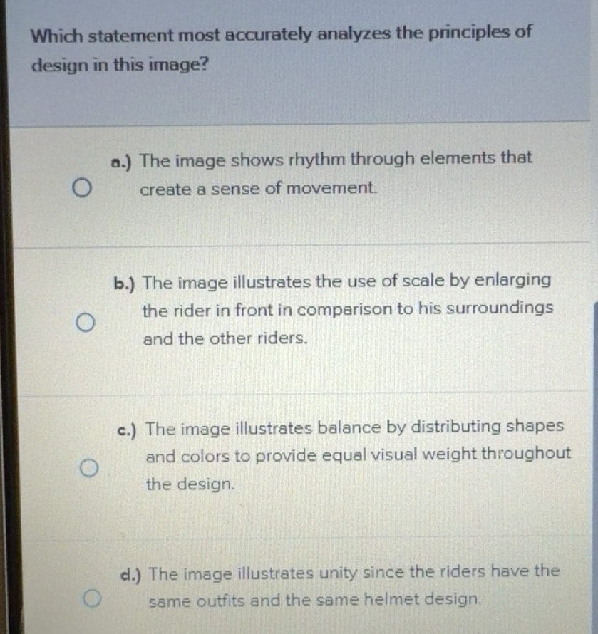 Solved: Which statement most accurately analyzes the principles of ...