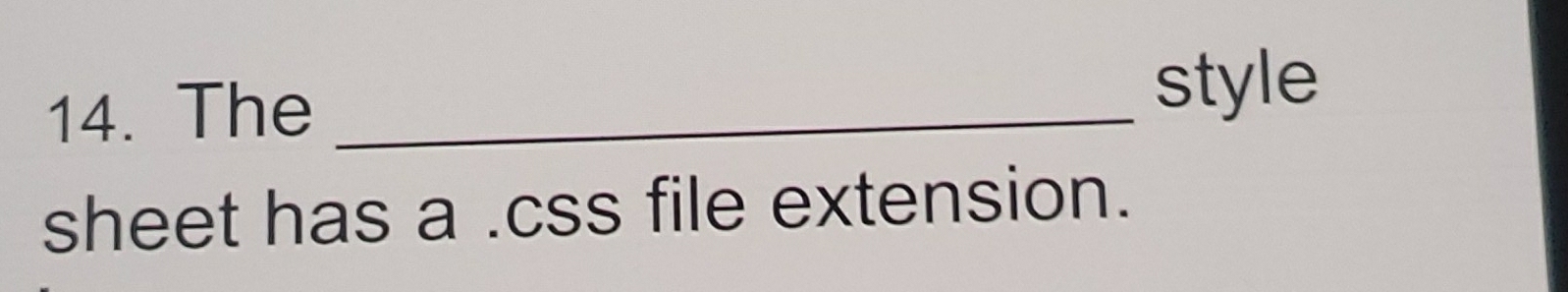 Solved: The _style sheet has a .css file extension. [Others]