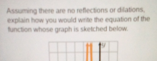 Solved: Assuming there are no reflections or dilations, explain how you ...