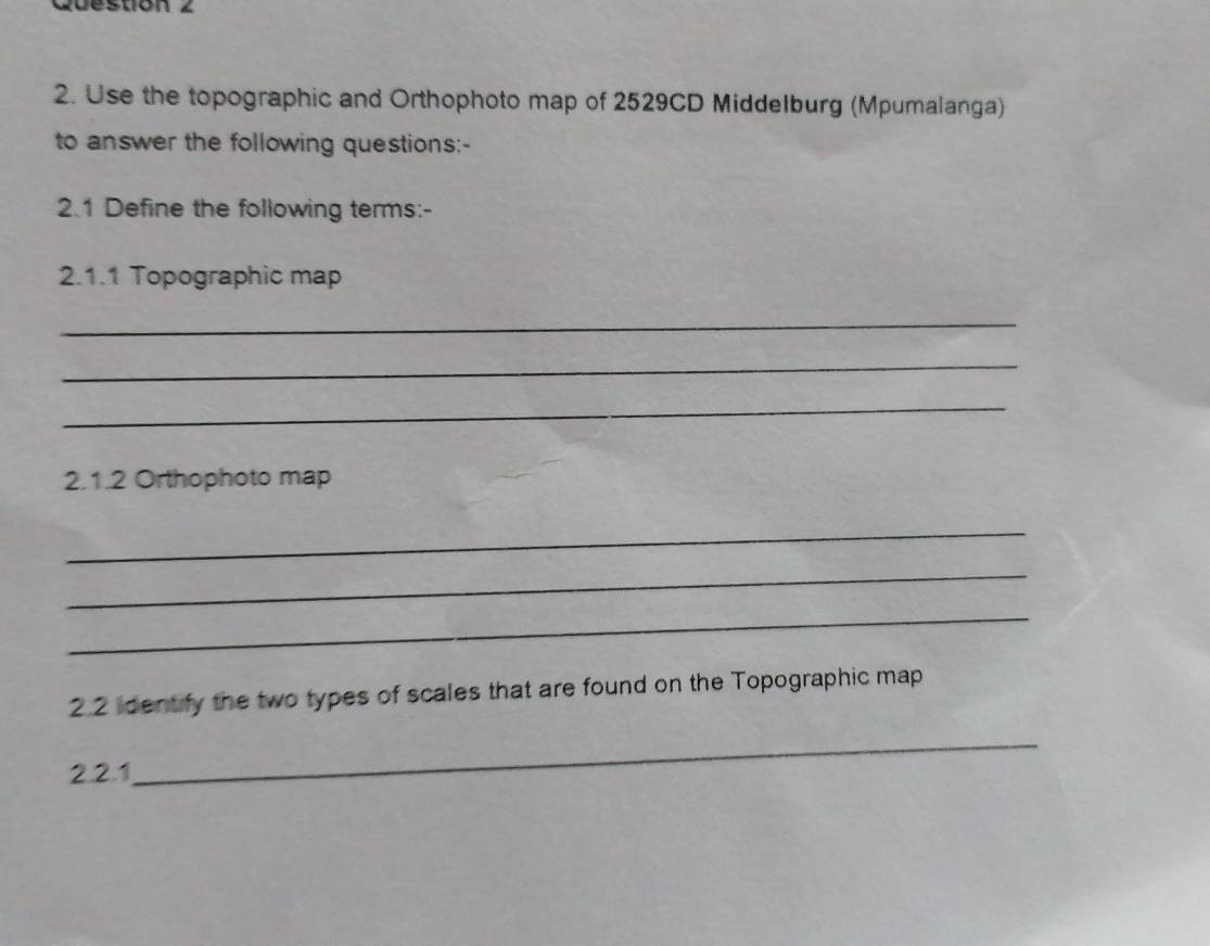 Solved: Use the topographic and Orthophoto map of 2529CD Middelburg ...