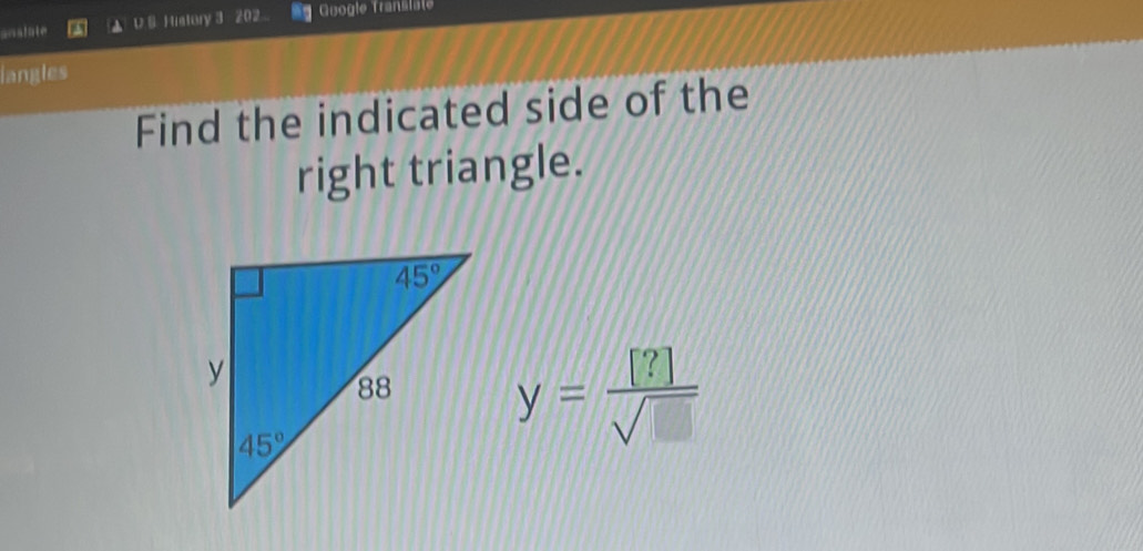 Solved: anslate D. S History 3 202 # Guogle Translate langles Find the ...
