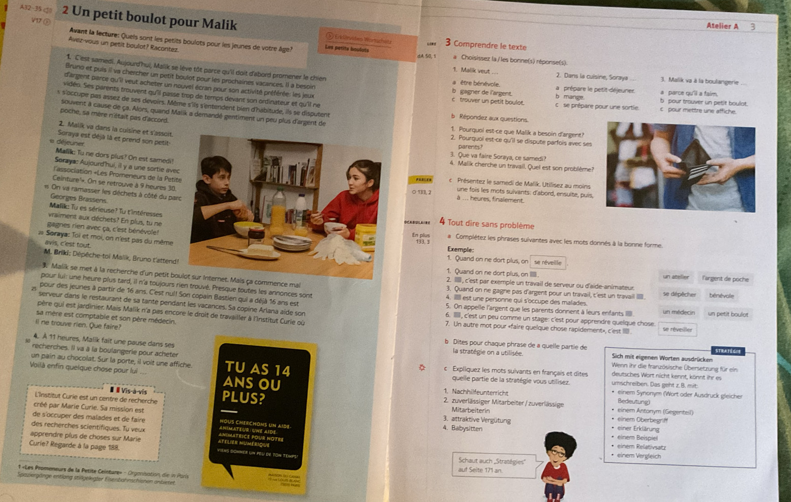 Gelöst:A32-35 () 2 Un petit boulot pour Malik V17② Atelier A 3 ⑤ ...
