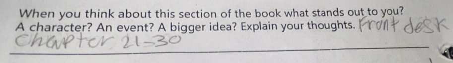 Solved: When you think about this section of the book what stands out ...